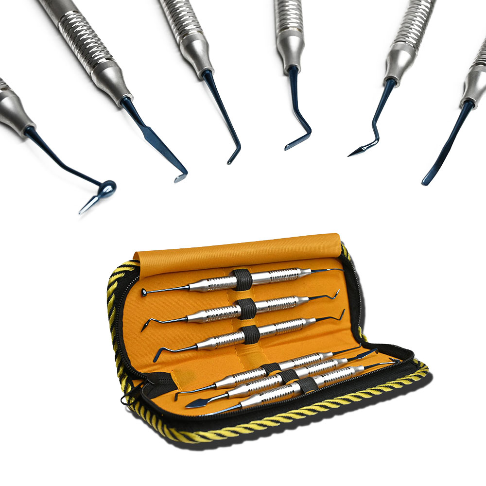 Polodent Composite Filling Instruments Kit Blue Coating (Set of 6) PDCFB6