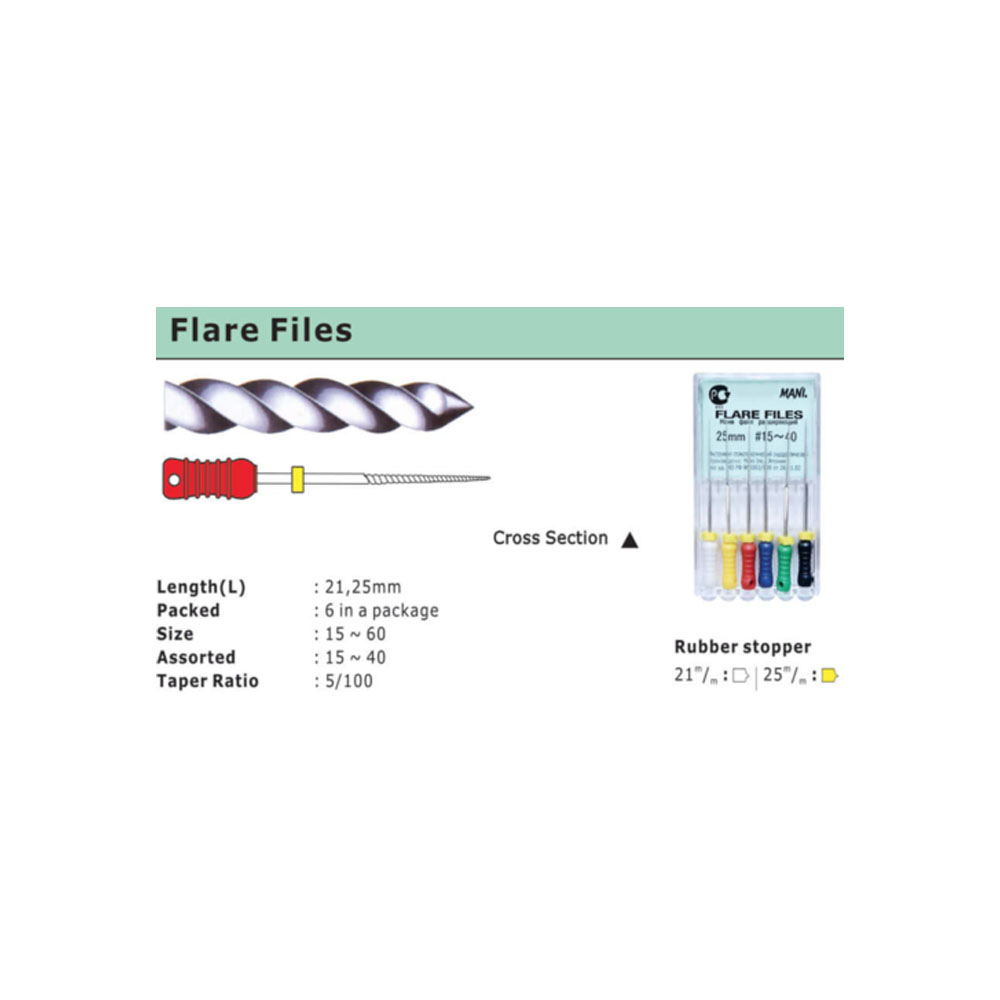 Buy MANI Flare Files 21mm Online at Best Price | Dentalaaka.com