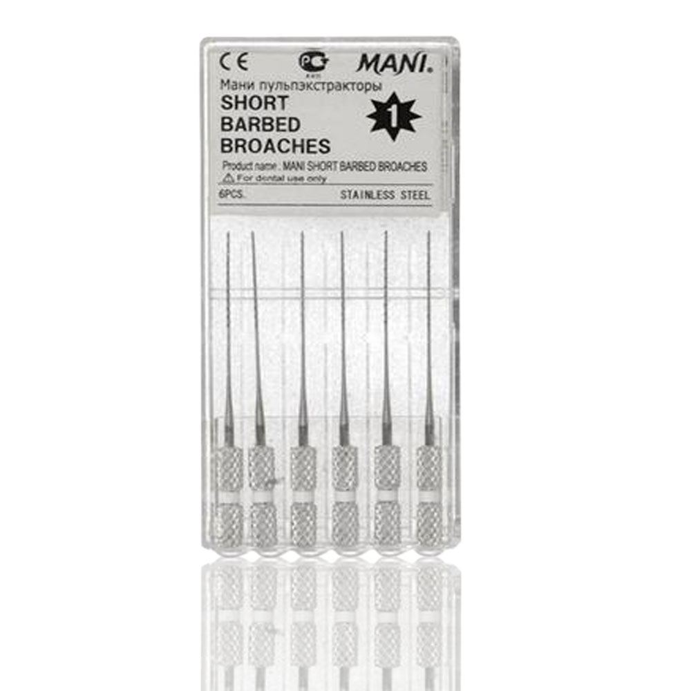 Buy MANI Short Barbed Broaches Online at Best Price | Dentalaaka.com